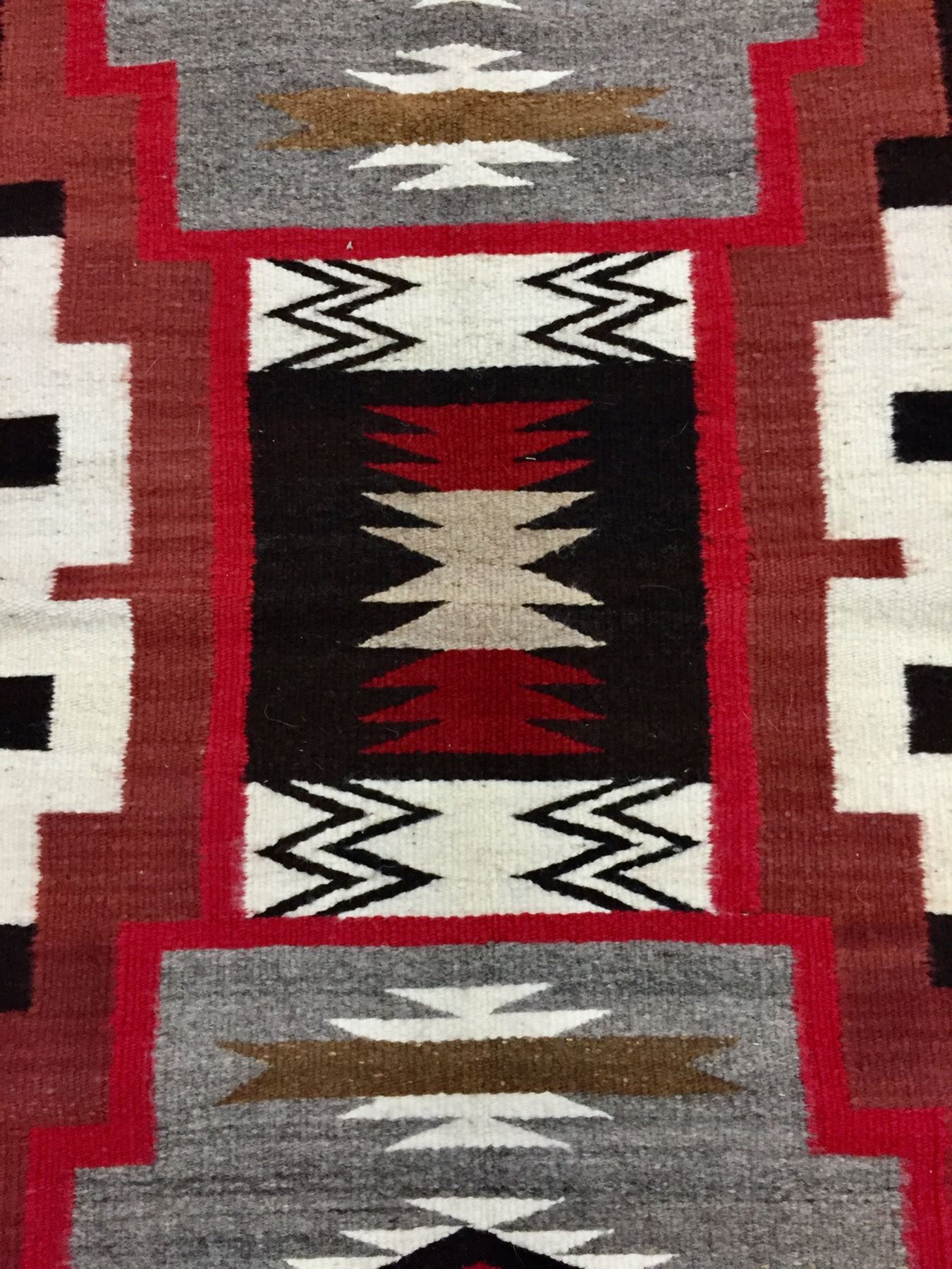 Navajo Storm Pattern Rug by Mary Manygoats