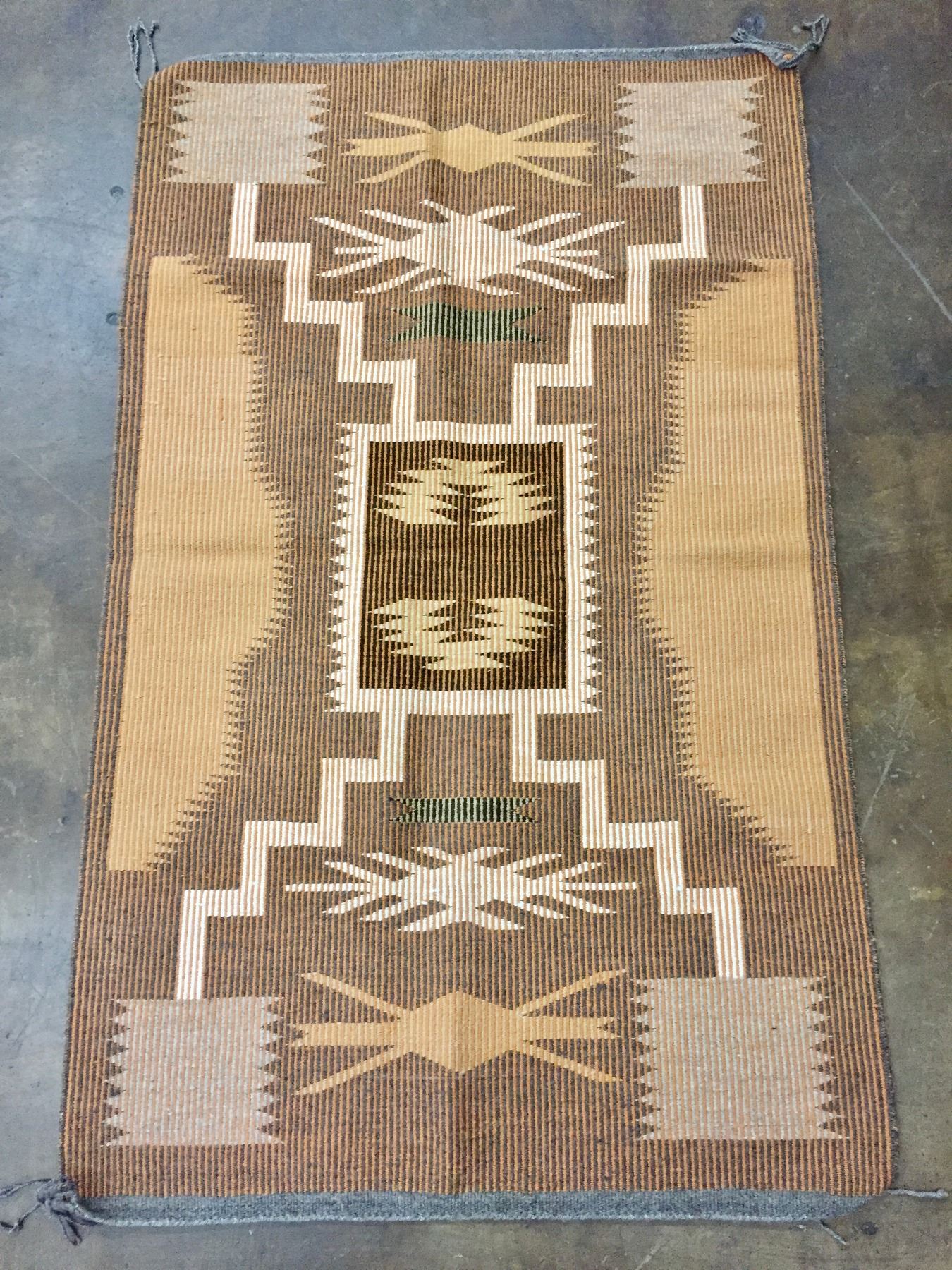 Twill Weave Storm Pattern Design Navajo Textile