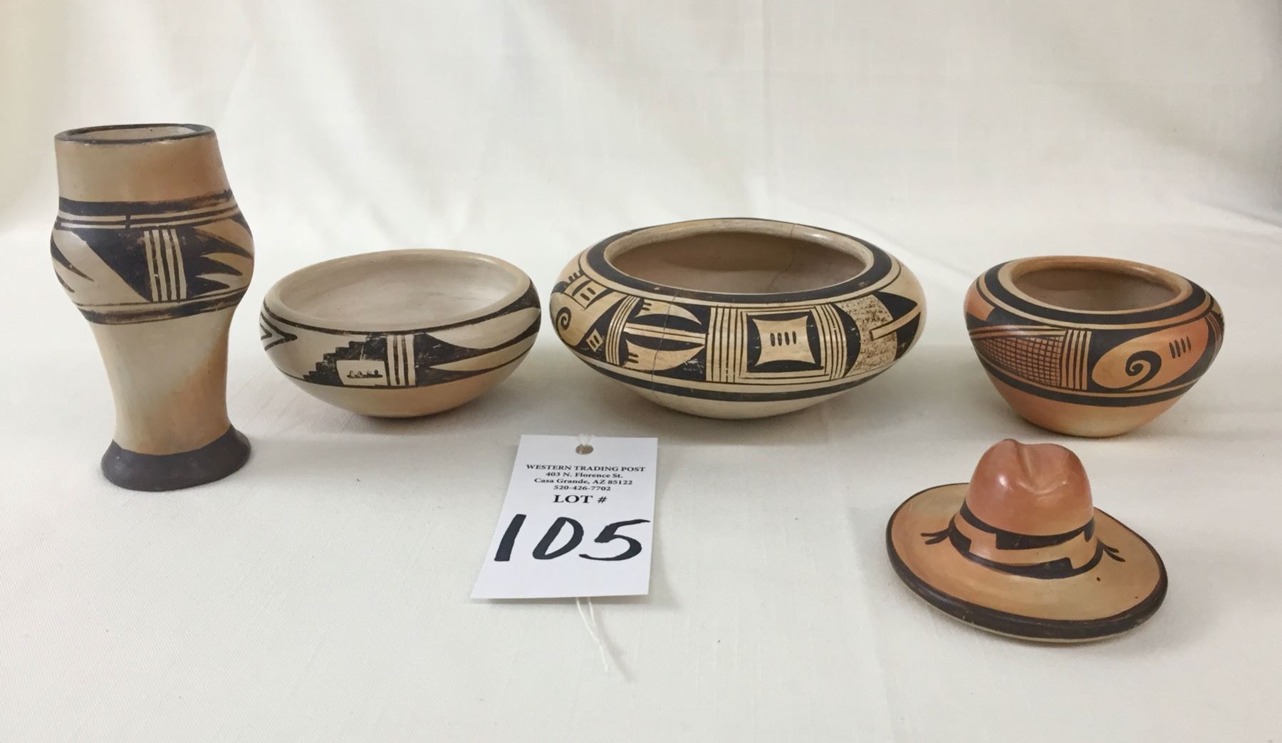 Group of Vintage Hopi Pottery