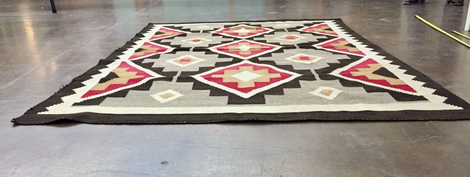 Early 1900s Geometric Pattern Navajo Rug