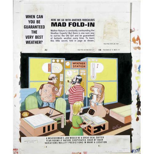 Al Jaffee - Mad #179 Fold-In Back Cover Original Art (E Al Jaffee - Mad ...