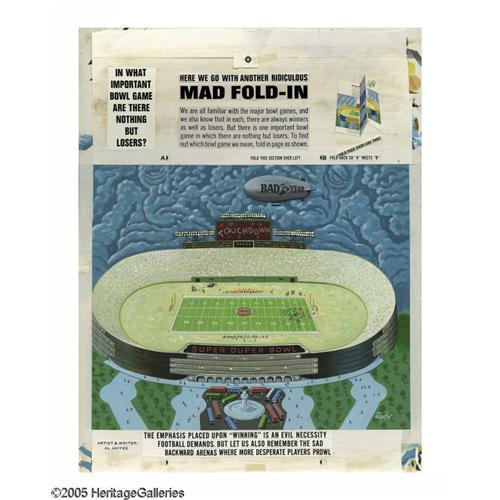 Al Jaffee - Mad #193 Fold-In Splash Page Original Art ( Al Jaffee - Mad ...