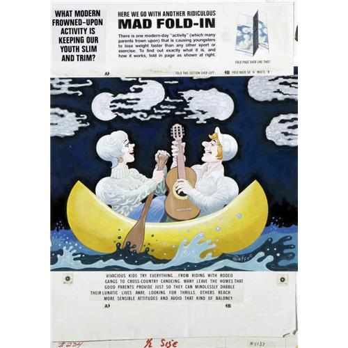 Al Jaffee - Mad #234 Fold-In Back Cover Original Art (E Al Jaffee - Mad ...