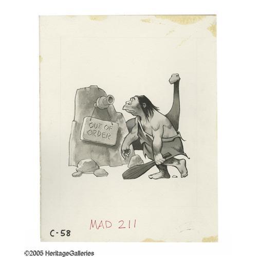 George Woodbridge - Mad #211 Caveman Illustration Origi George ...