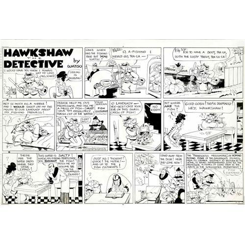 Gus Mager - Hawkshaw the Detective Sunday Comic Strip O Gus Mager ...