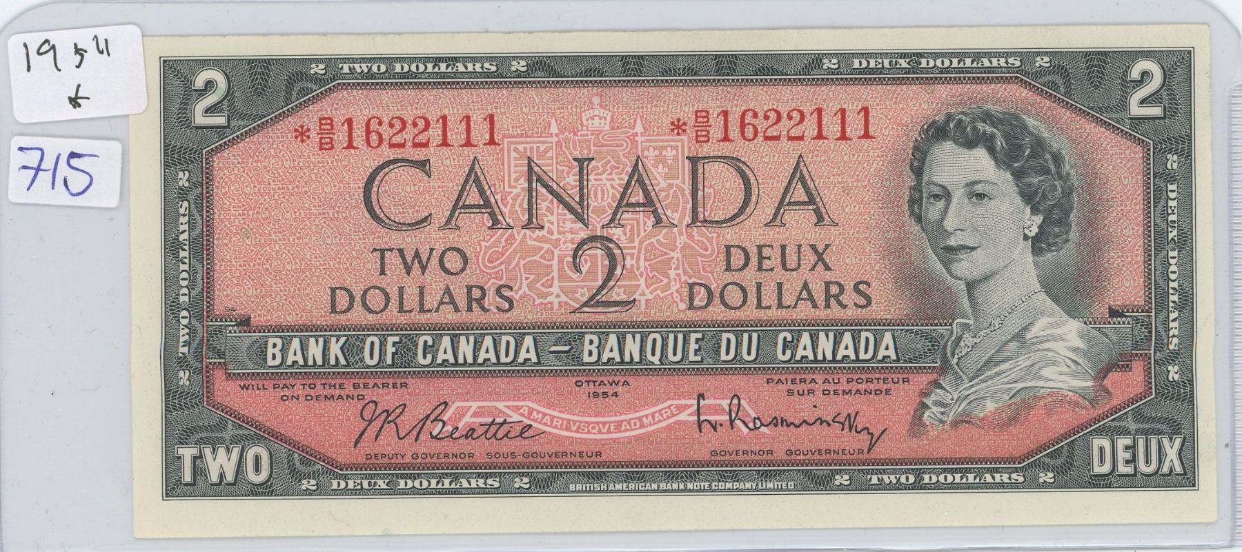 1954 Canadian 2 Bill 1954 Canadian 2 Bill