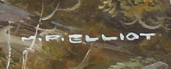 Original Framed M.P. Elliott Eagle Painting