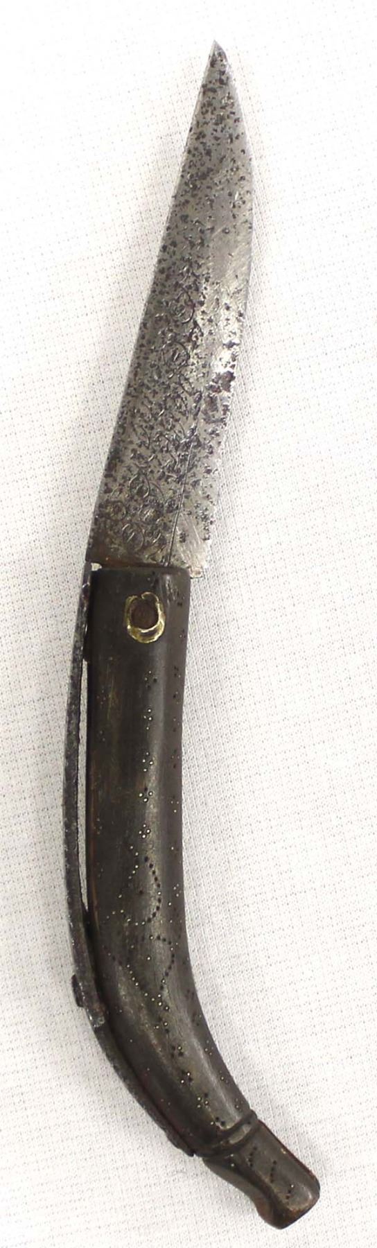 Antique Spanish Navaja Engraved Folding Knife