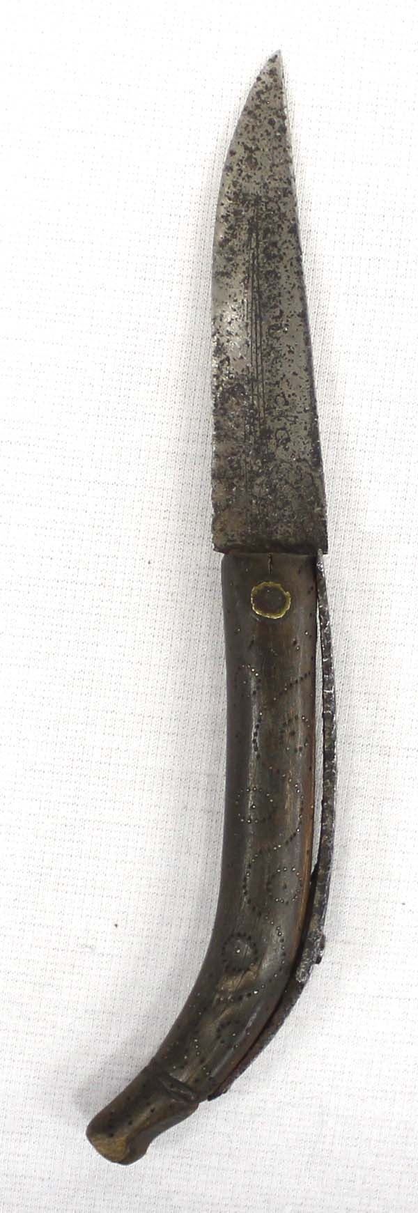 Antique Spanish Navaja Engraved Folding Knife