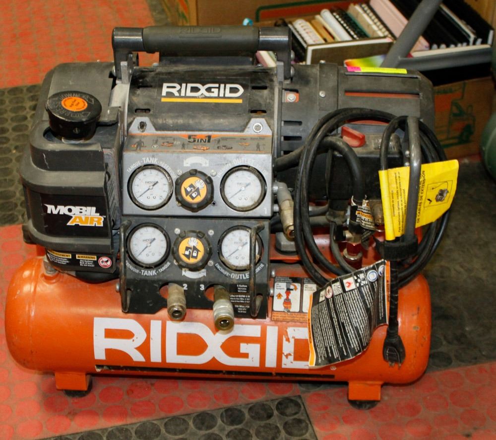 RIDGID 5 GALLON AIR COMPRESSOR - Kastner Auctions