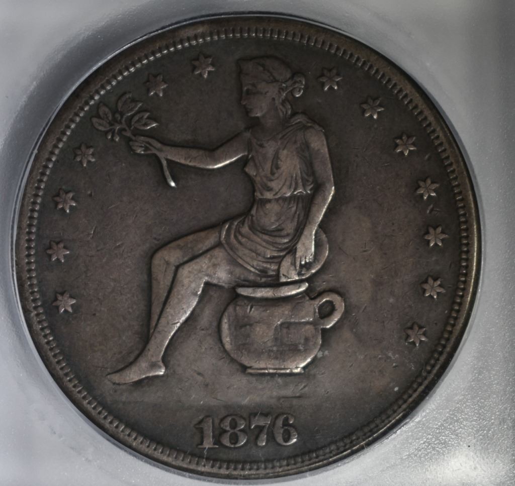1876-S TRADE DOLLAR "POTTY COIN" ICG VF-35