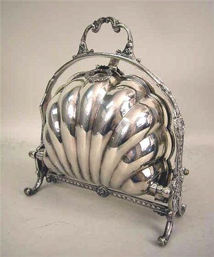 A VICTORIAN SILVER PLATED BUN WARMER