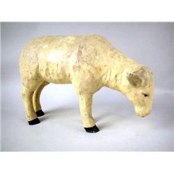 A PAPIER MACHE SHEEP