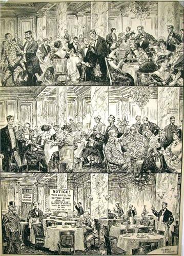 A PEN & INK DRAWING FOR PUCK MAGAZINE BY ALBERT LEVERING (1869-1927)