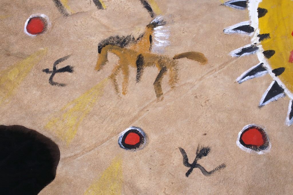 Northern Plains Indian Painted Buffalo Hide