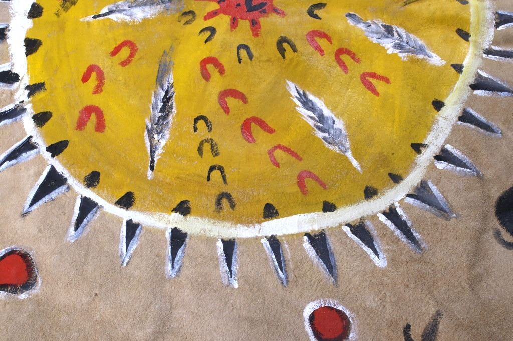 Northern Plains Indian Painted Buffalo Hide