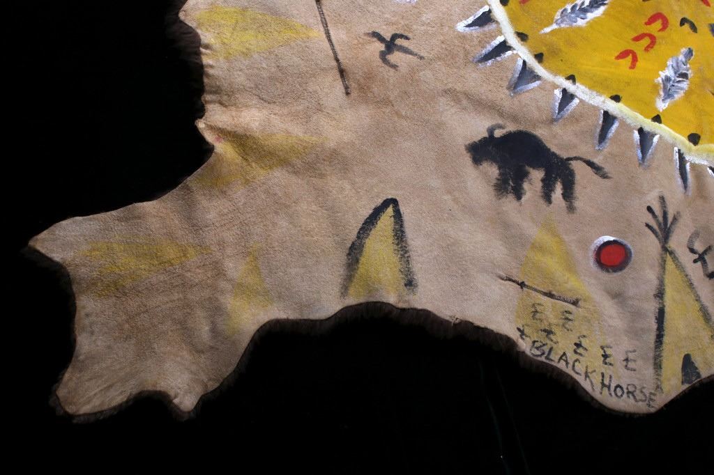Northern Plains Indian Painted Buffalo Hide