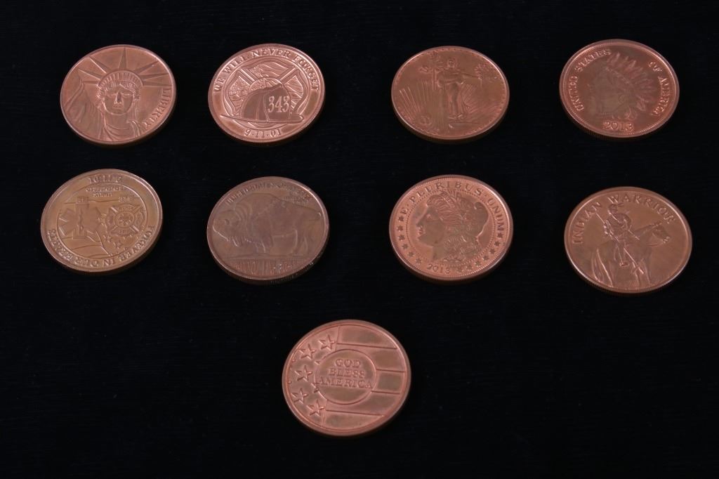 Collection of .999 Fine US Mint Copper Coins