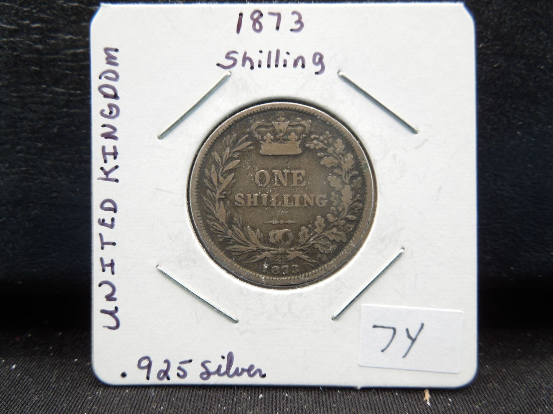 1873 Britain Shilling - .925 Silver