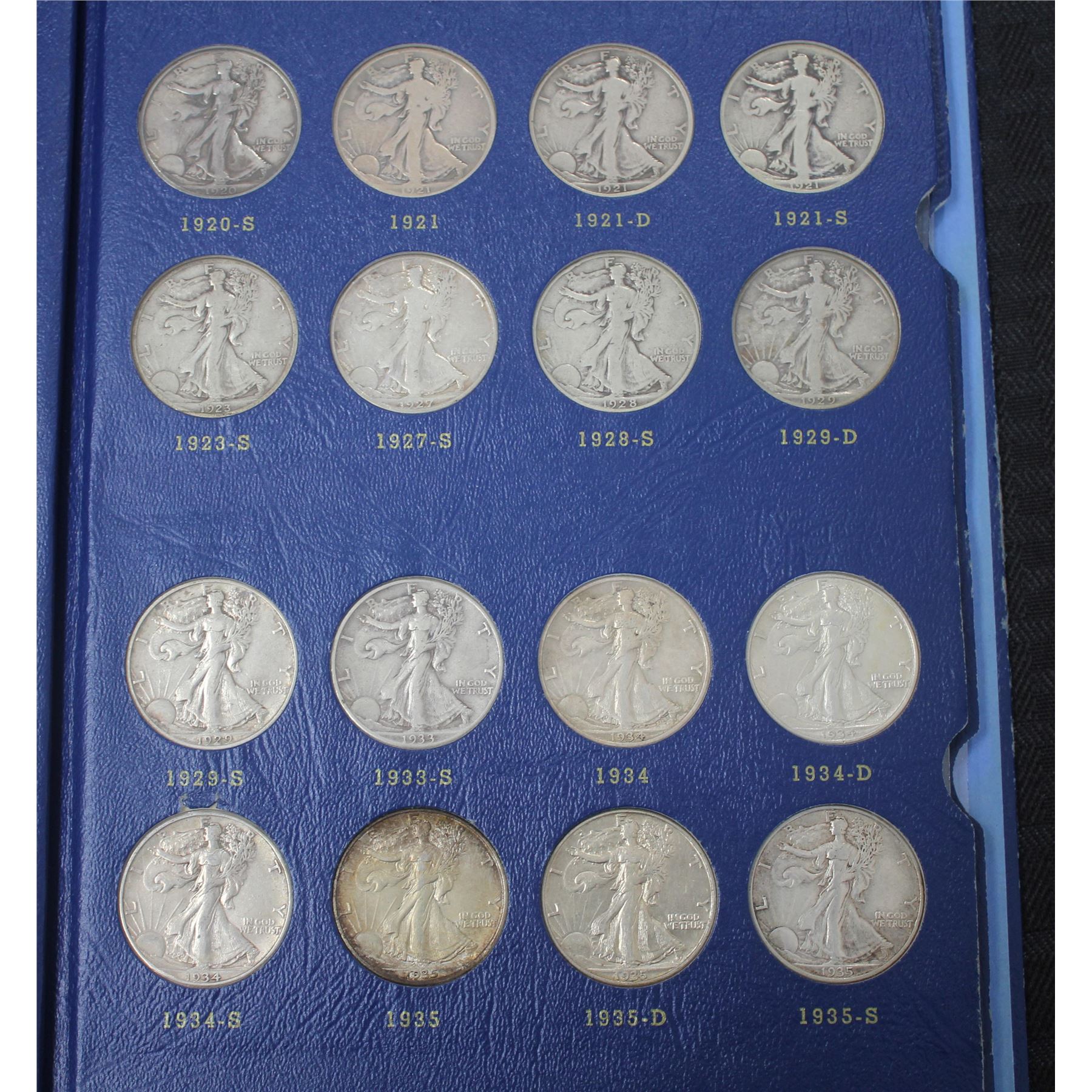 1916-1940 Walking Liberty Half-Dollar Set