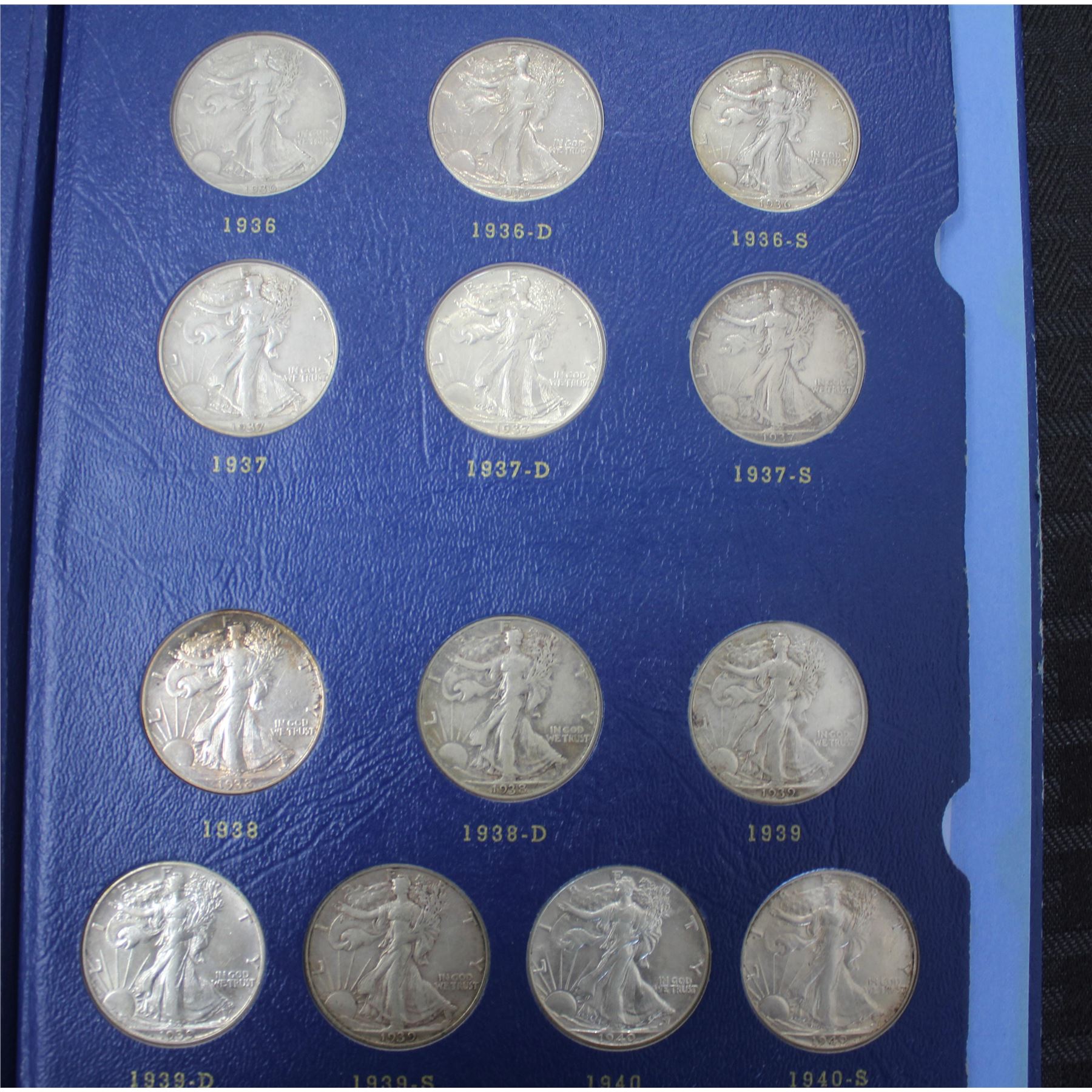 1916-1940 Walking Liberty Half-Dollar Set