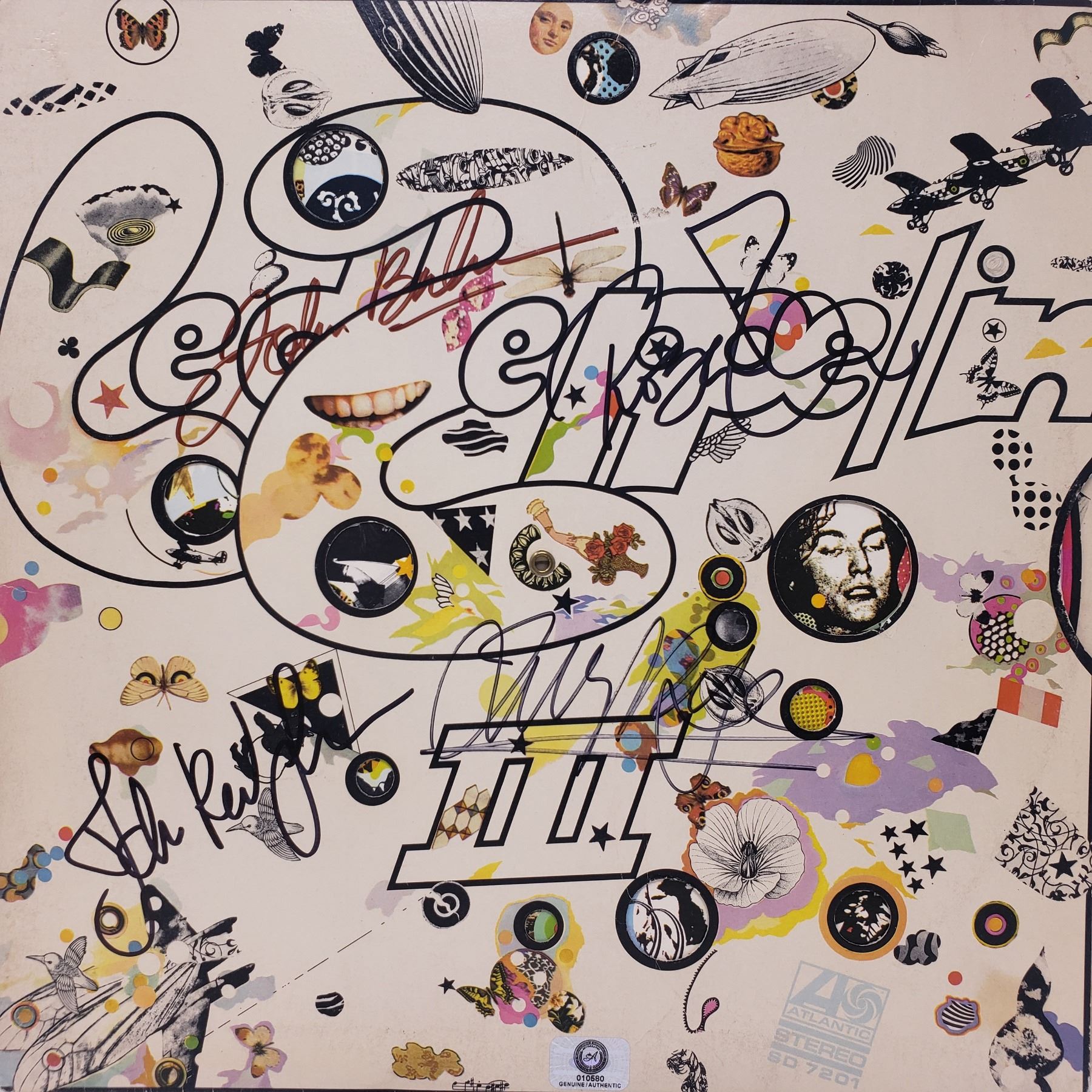 Led Zeppelin Signed Led Zeppelin III Album Cover