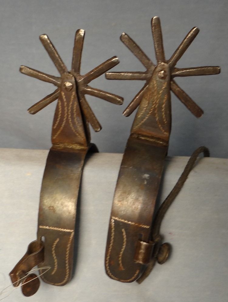 California-style etched iron spurs