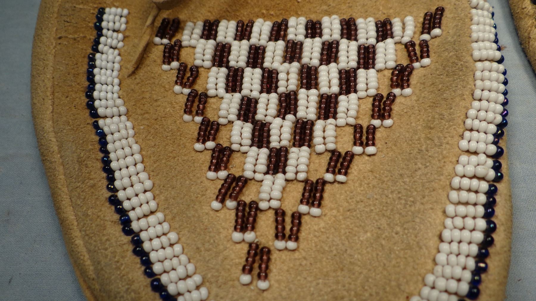 Sioux beaded moccasins, front beaded only, Standing Rock Reservation, N ...