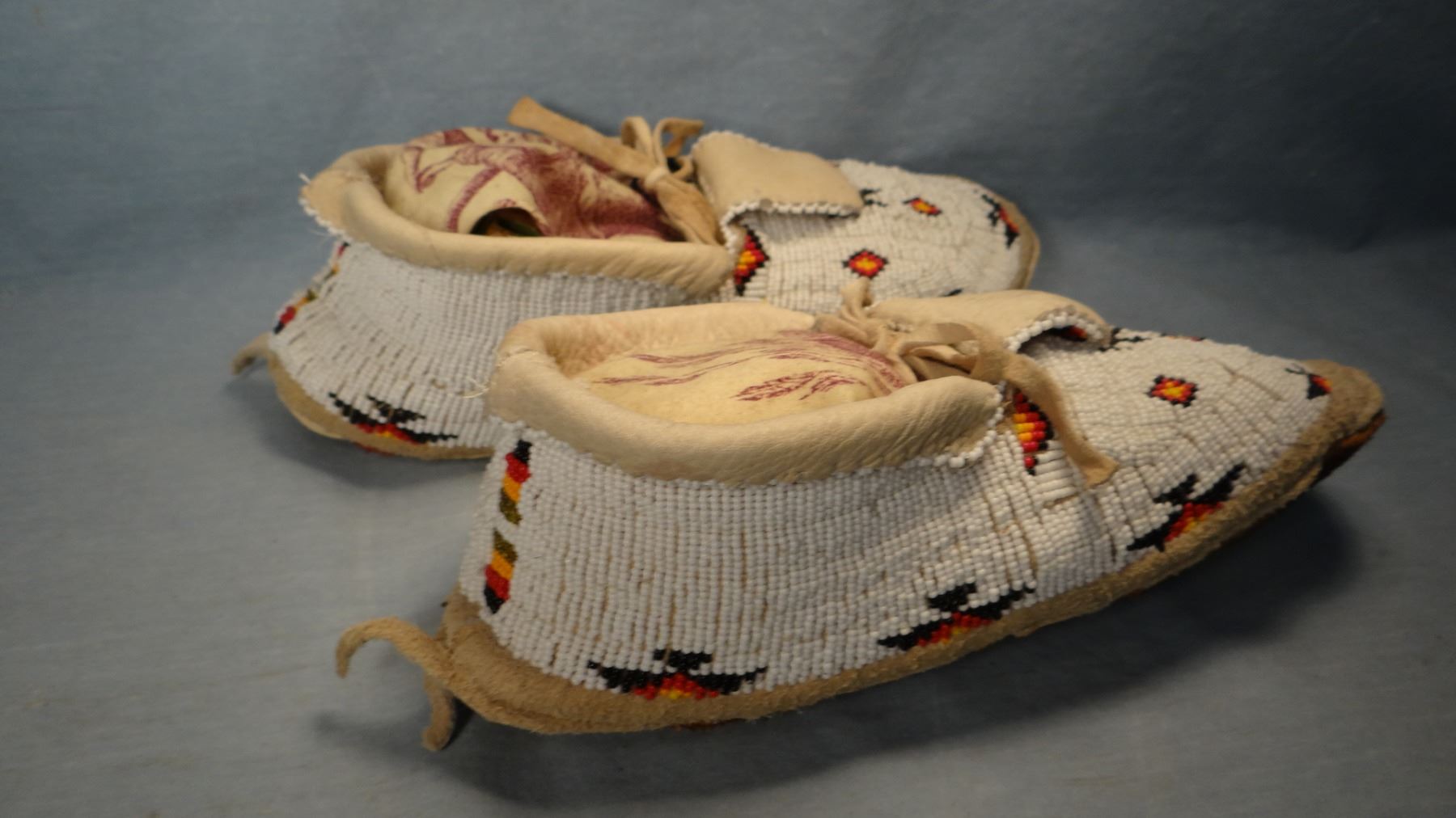 Northern Cheyenne full beaded moccasins.
