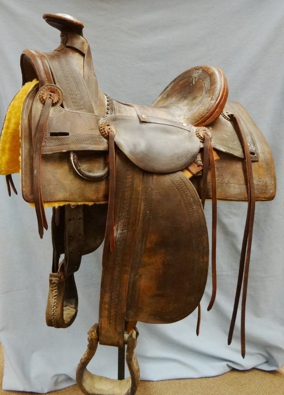 Barret & Jacky loop-seat slick fork saddle, Butte, Montana Territory ...