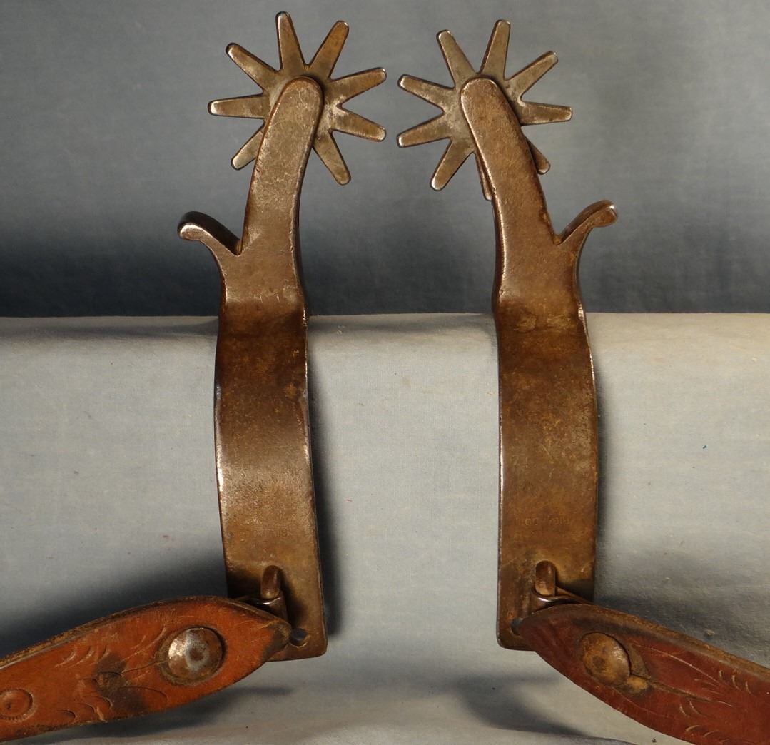 Don Ricardo silver mtd marked spurs, nice; and Buermann Hercules Bronze ...