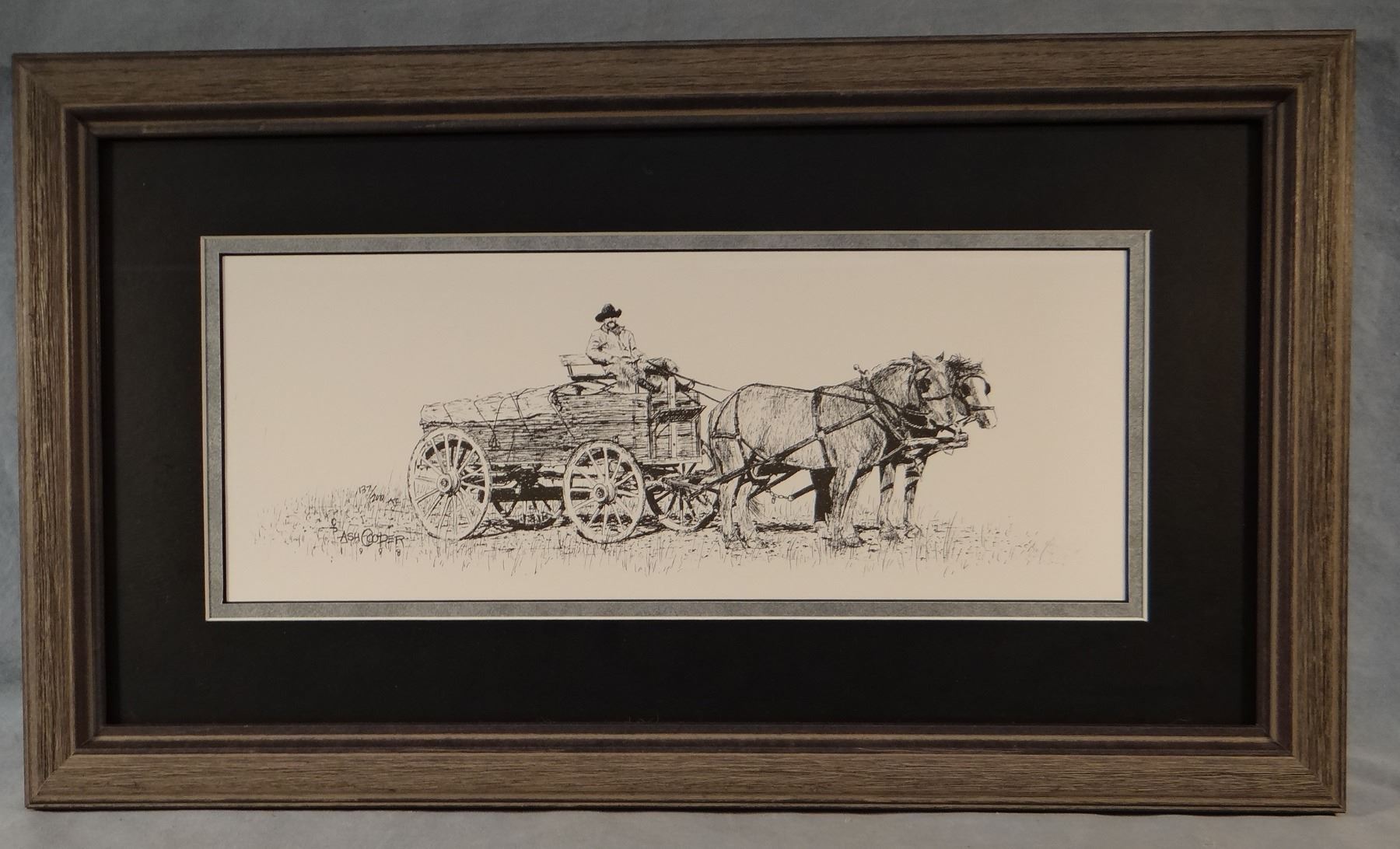 Cooper, Ash, (2) framed prints, Pack Train, 5" x 13", 136/200, 1998 ...