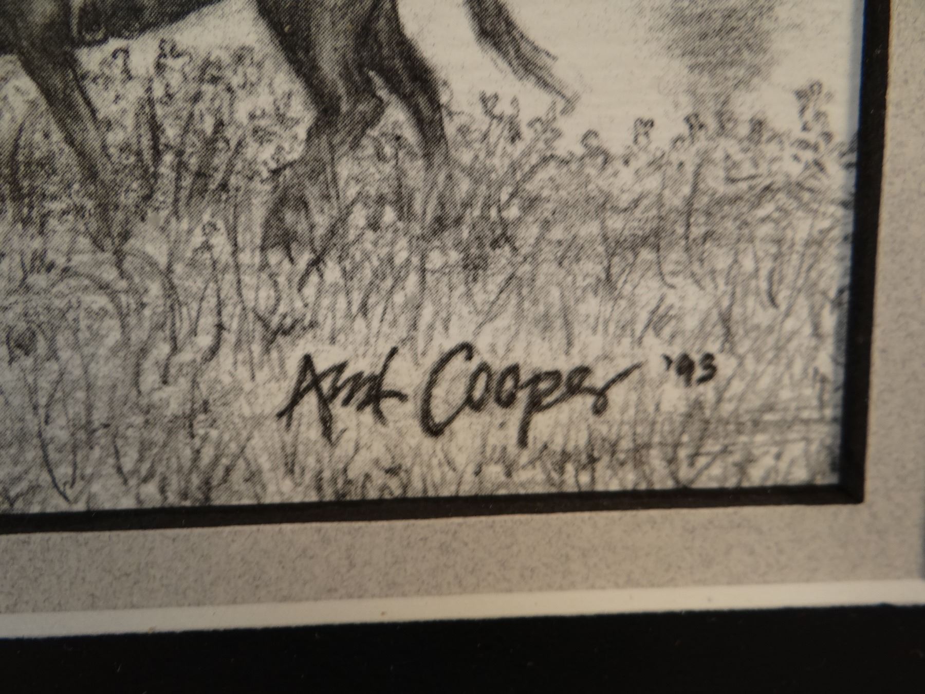 Cooper, Ash, (2) framed prints, Moving The Saddle Horses, 7" x 10 ...