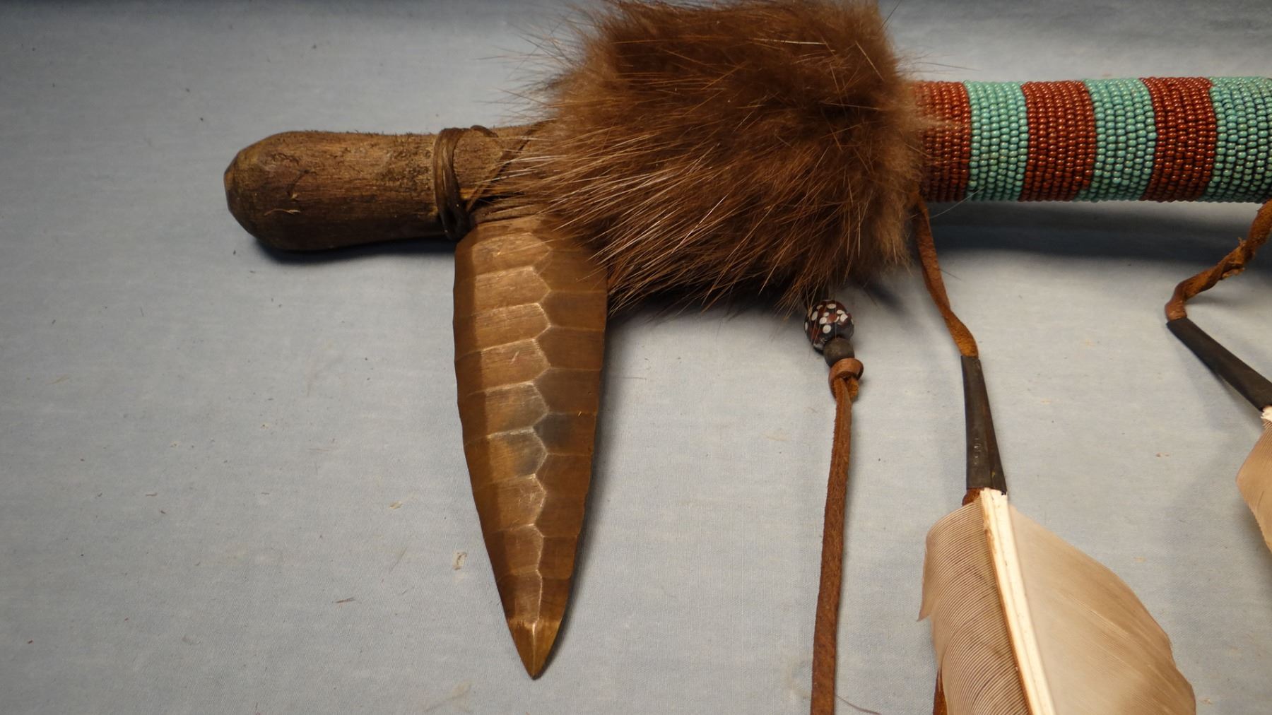 (3) Tomahawks, 27", spear head, Chippewa/Cree, Many Trails Collection,