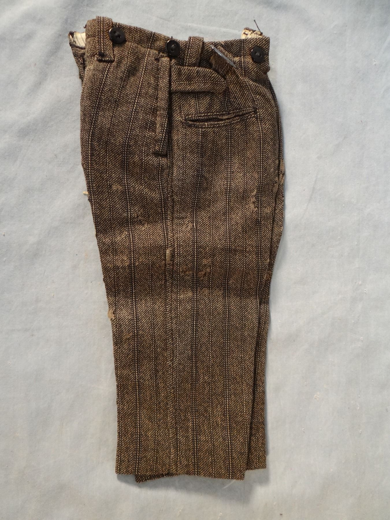 Salesman sample wool trousers, 15"