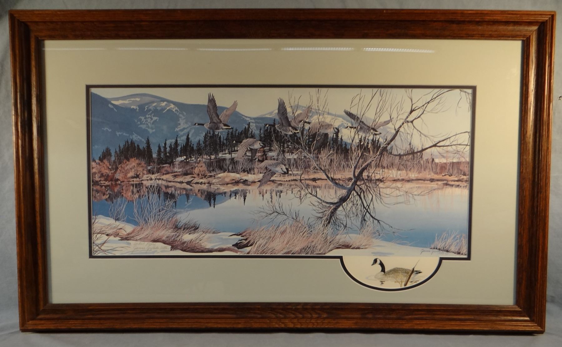 Grende, Janene print, Silent Observer, AP with remarque, 14" x 25"