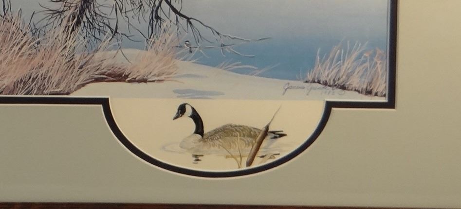 Grende, Janene print, Silent Observer, AP with remarque, 14" x 25"