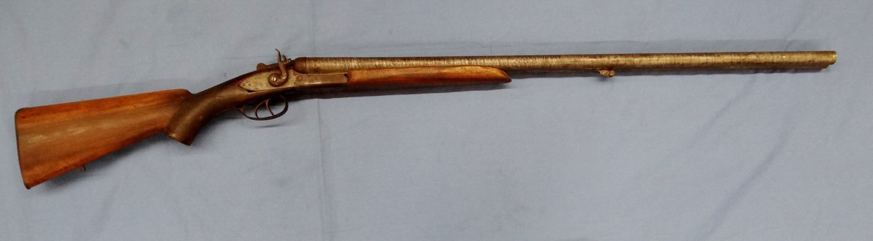 Vintage double barrel 20 ga. shotgun, Damascus twist steel, 30" bbl ...