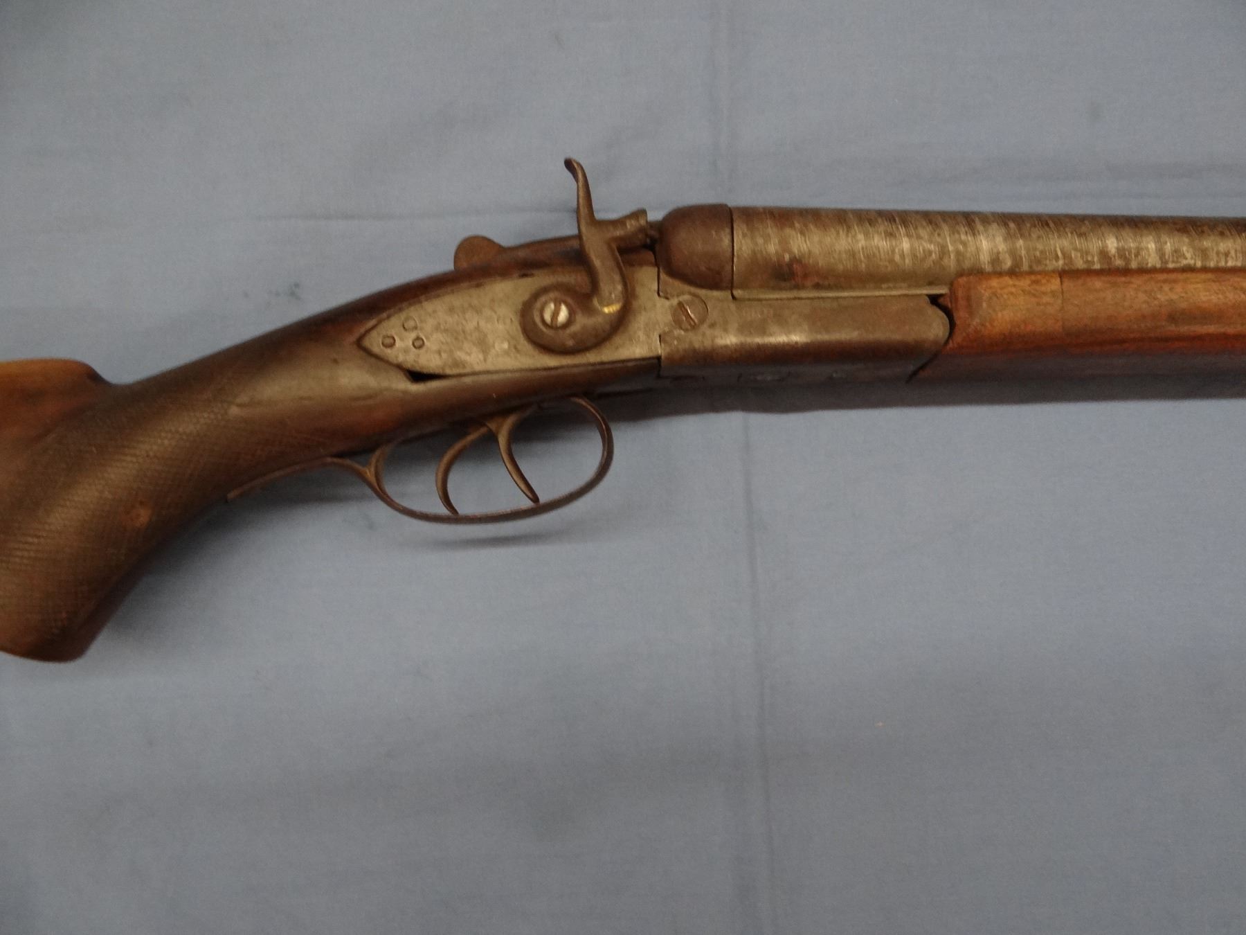 Vintage double barrel 20 ga. shotgun, Damascus twist steel, 30" bbl ...