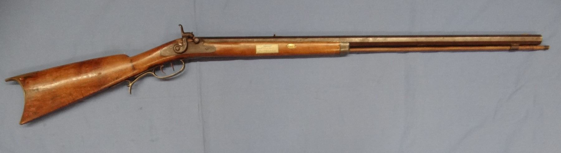 G. Goulcher muzzleloader, 30" oct. bbl., wall hanger