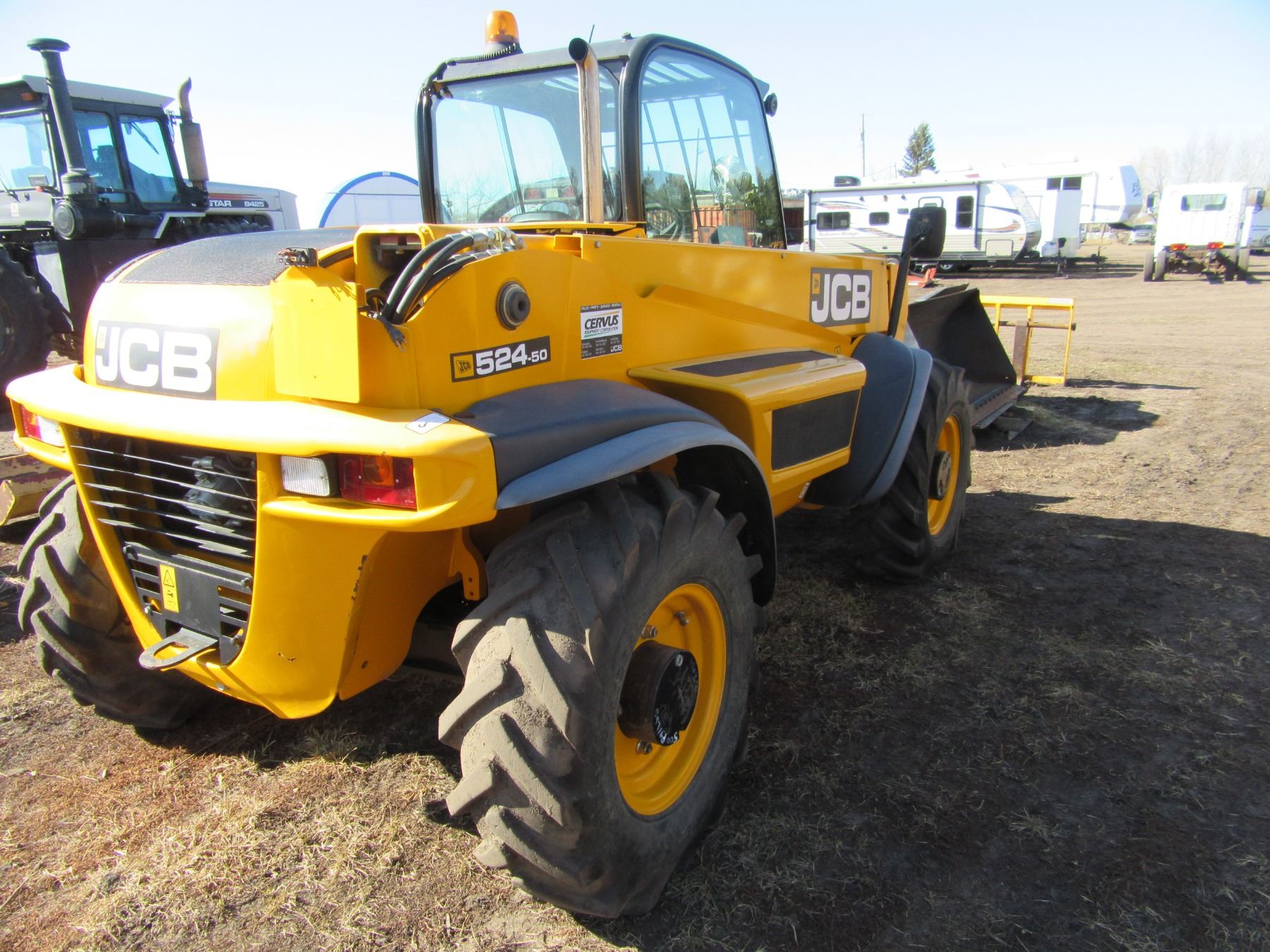 JCB 524-50 TELEHANDLER C/W FORKS, SMOOTH BUCKET & HYDRAULIC BOBCAT ...