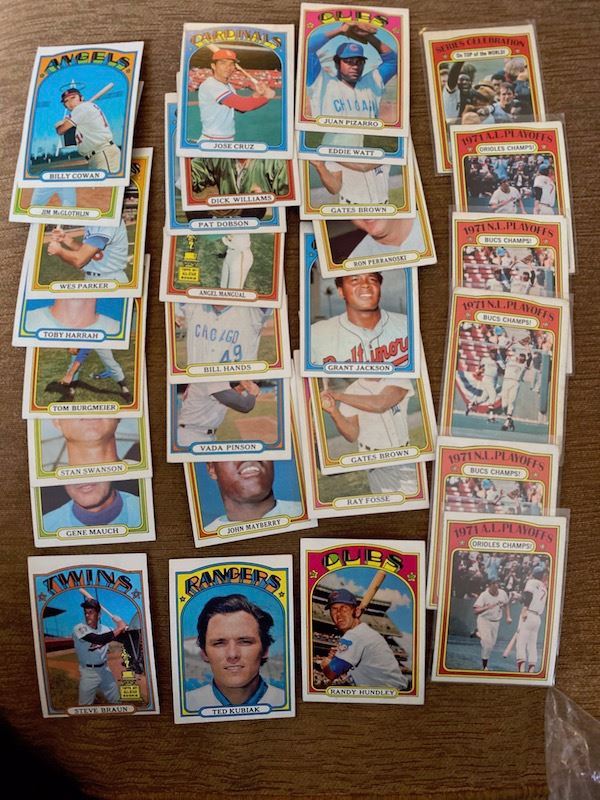 1972 Topps Vintage Baseball Card Lot