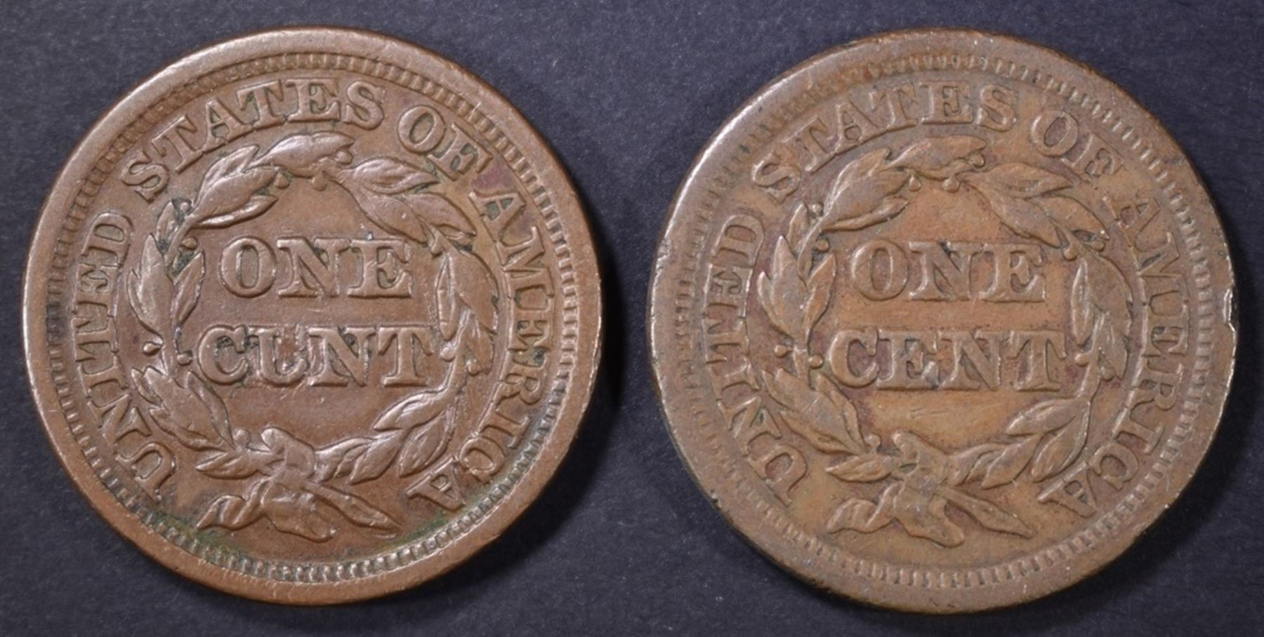 1848 & 49 LARGE CENTS XF