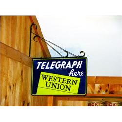 Western Union Porcelain Sign