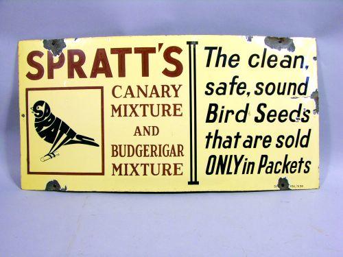 Spratts Porcelain Sign