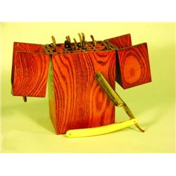 Oak Straight Razor Case