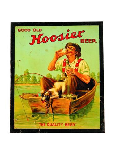 Hoosier Beer Tin Sign