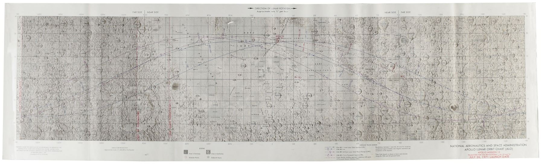 Apollo 15 Command Module Lunar Orbit Chart