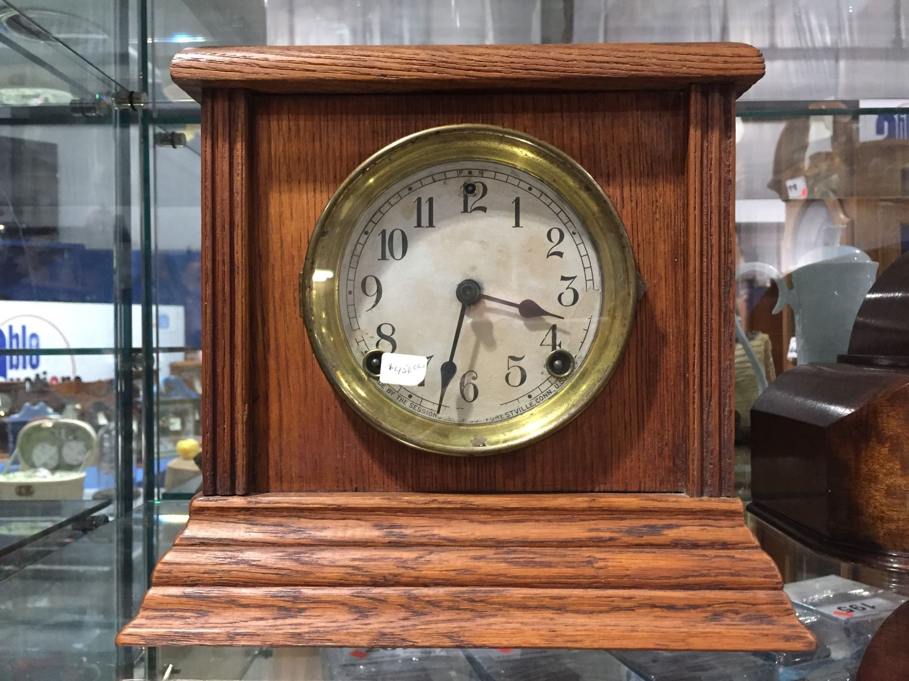SESSIONS SHELF CLOCK USA TIME STRIKE CIRCA 1900 Able Auctions SESSIONS SHELF CLOCK USA TIME STRIKE CIRCA 1900 Able Auctions