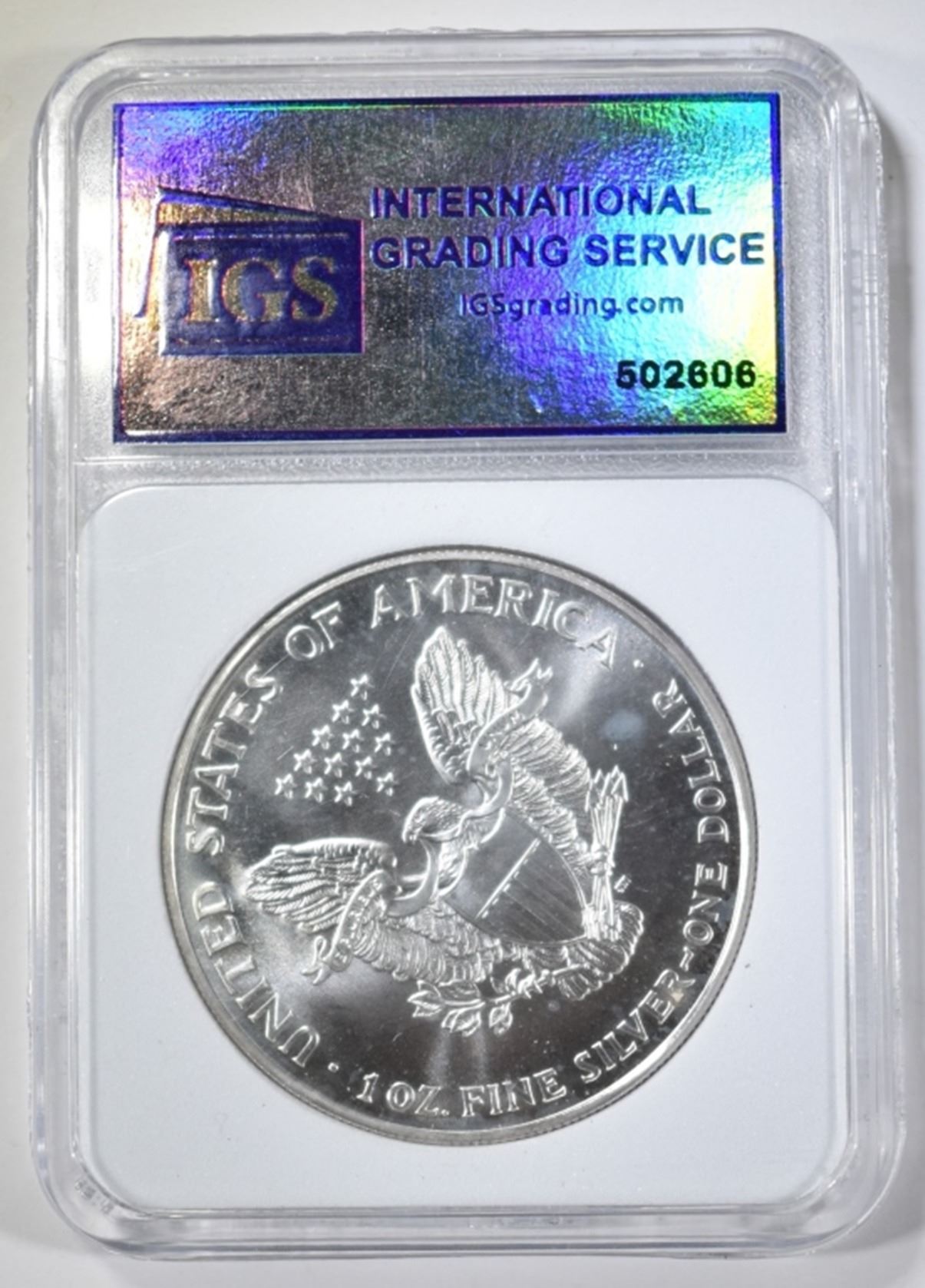 1994 AMERICAN SILVER EAGLE IGS PERFECT GEM BU